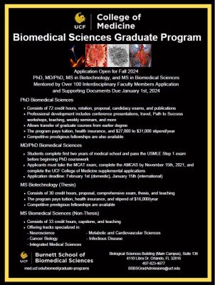 Graduate Programs - Burnett School of Biomedical Sciences